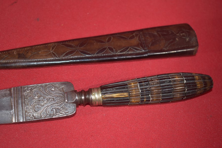 19TH CENTURY MEDITERRANEAN DAGGER AND SCABBARD-SOLD