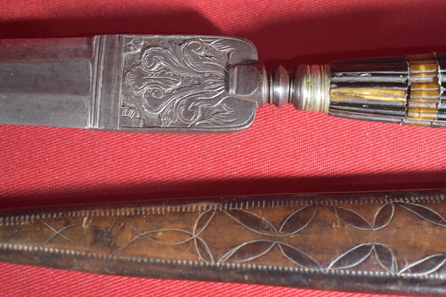 19TH CENTURY MEDITERRANEAN DAGGER AND SCABBARD-SOLD