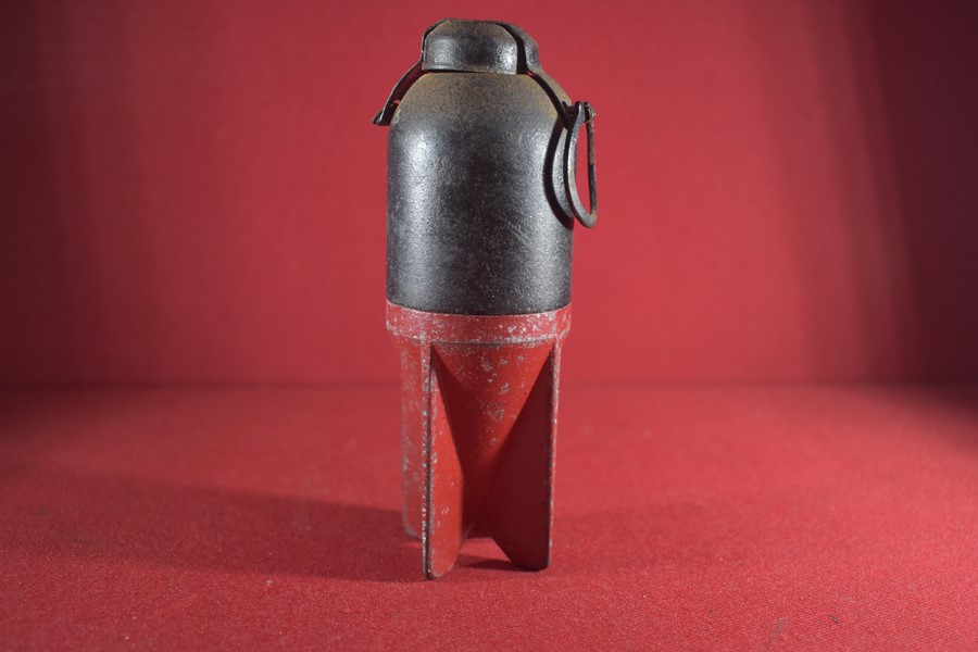 WW2 ITALIAN M35 RED DEVIL GRENADE- DE ACTIVATED-SOLD