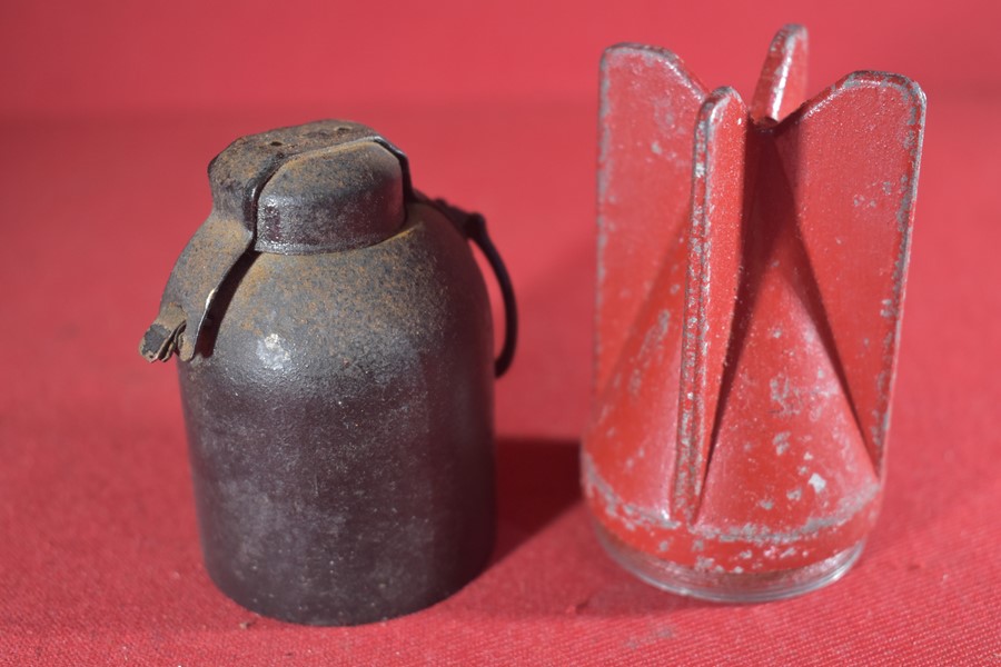 WW2 ITALIAN M35 RED DEVIL GRENADE- DE ACTIVATED-SOLD