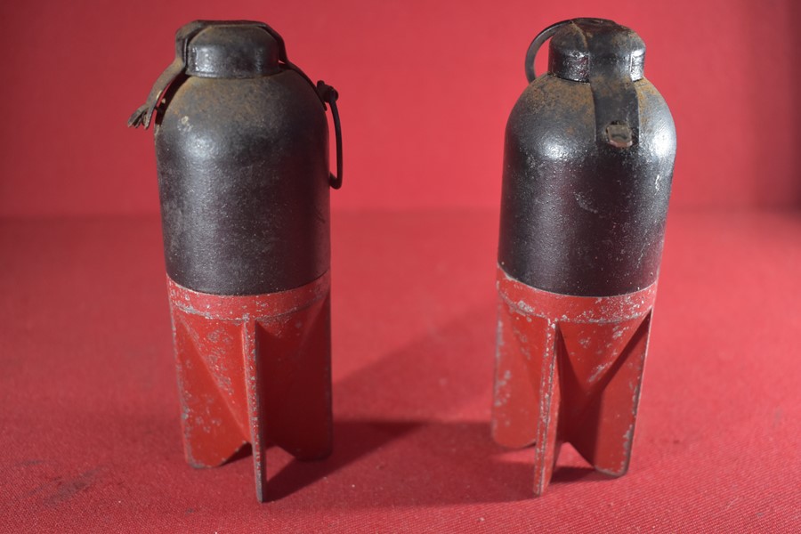 WW2 ITALIAN M35 RED DEVIL GRENADE- DE ACTIVATED-SOLD