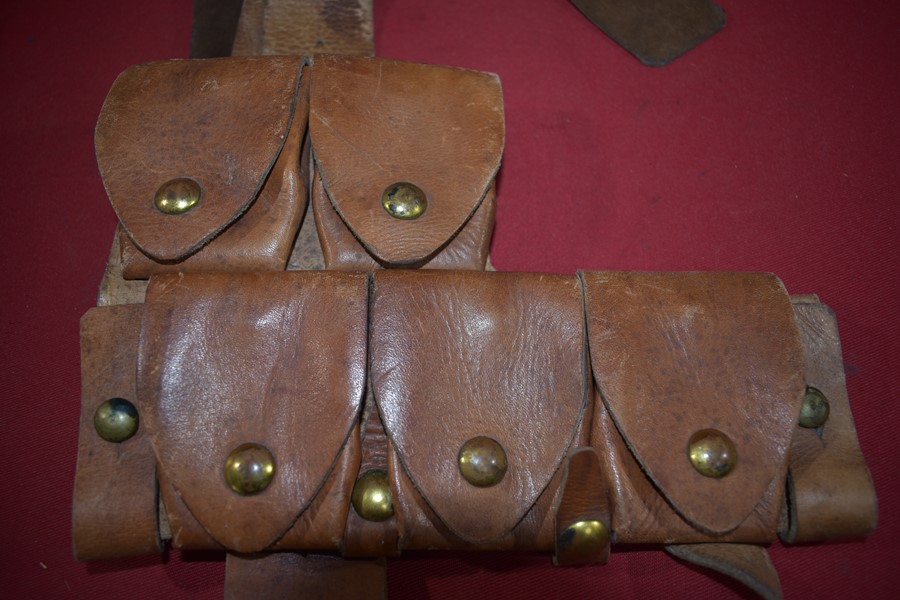 WW1 AUSTRALIAN PATTERN 1915 LEATHER WEBBING.-SOLD