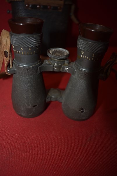 WW1 GERMAN OFFICERS CASED BINOCULARS-SOLD