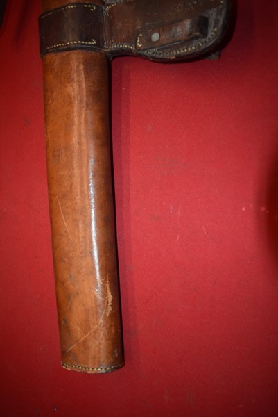 ORIGINAL LEATHER RIFLE BUCKET FOR THE 303 RIFLE 1939 DATED-SOLD