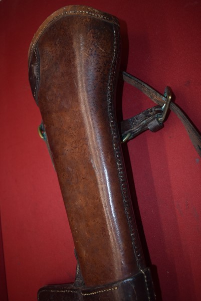 ORIGINAL LEATHER RIFLE BUCKET FOR THE 303 RIFLE 1939 DATED-SOLD