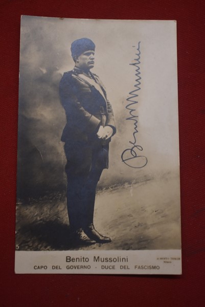 1929 UNUSED POSTCARD OF THE ITALIAN DICTATOR BENITO MUSSOLINI
