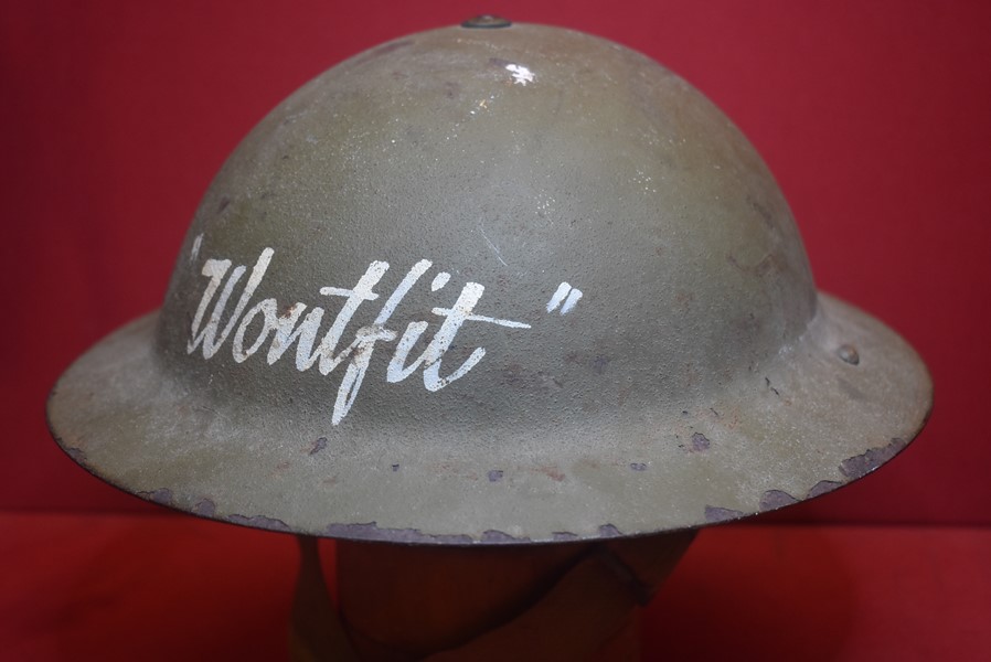 WW2 AUSTRALIAN ISSUED ARMY HELMET PERSONALIZED-SOLD