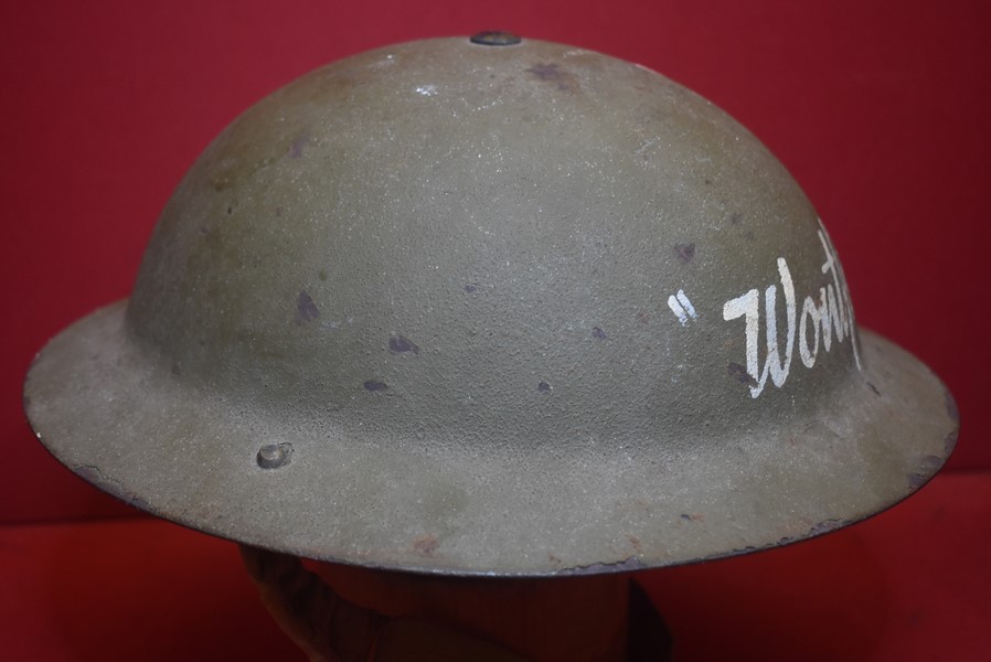 WW2 AUSTRALIAN ISSUED ARMY HELMET PERSONALIZED-SOLD