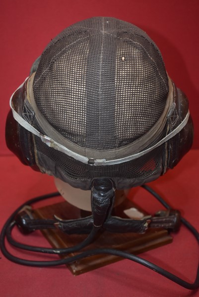 WW2 GERMAN LUFTWAFFE SUMMER MESH PILOTS FLIGHT HELMET AND GOGGLES-SOLD