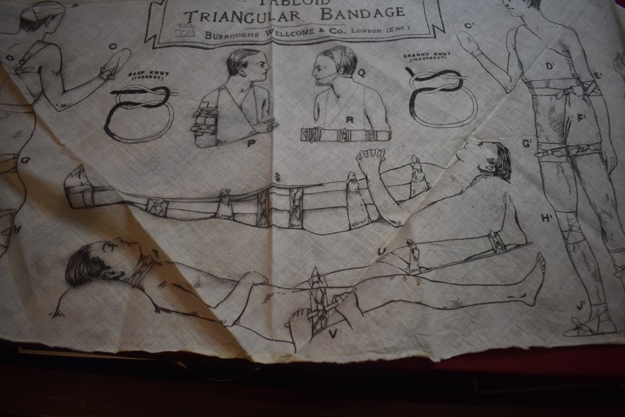 WW1-2 BRITISH ARMY TABLOID TRIANGULAR BANDAGE