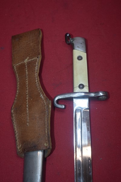 WW1 AUSTRIAN M1895 MANNLICHER PARADE BAYONET WITH ORIGINAL FROG-SOLD