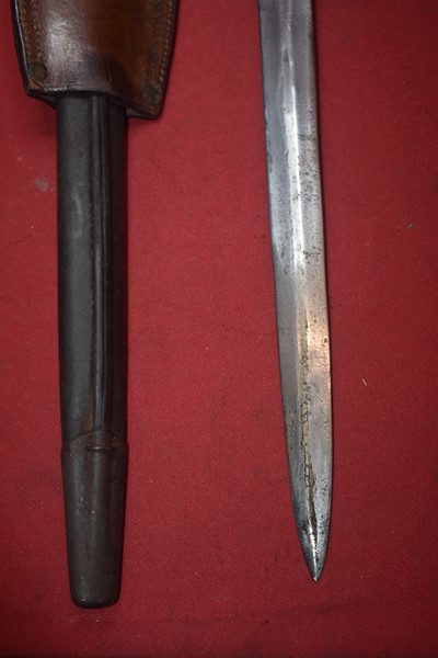 BRITISH PATTERN 1888 BAYONET WITH SCABBARD AND FROG FOR THE LEE METFORD ...