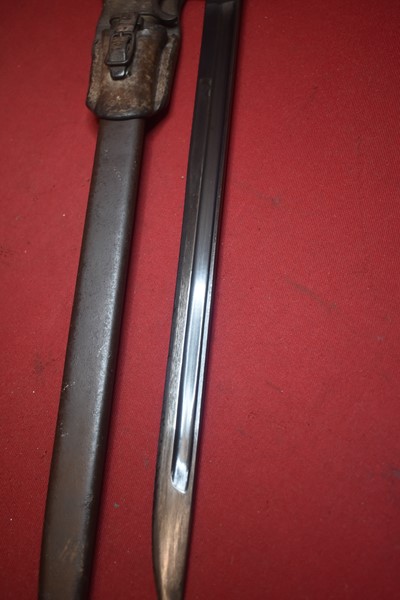 WW2 JAPANESE HOOKED QUILLON TYPE 30 BAYONET AND FROG-SOLD