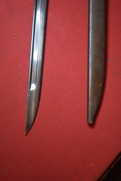 WW2 JAPANESE HOOKED QUILLON TYPE 30 BAYONET AND FROG-SOLD