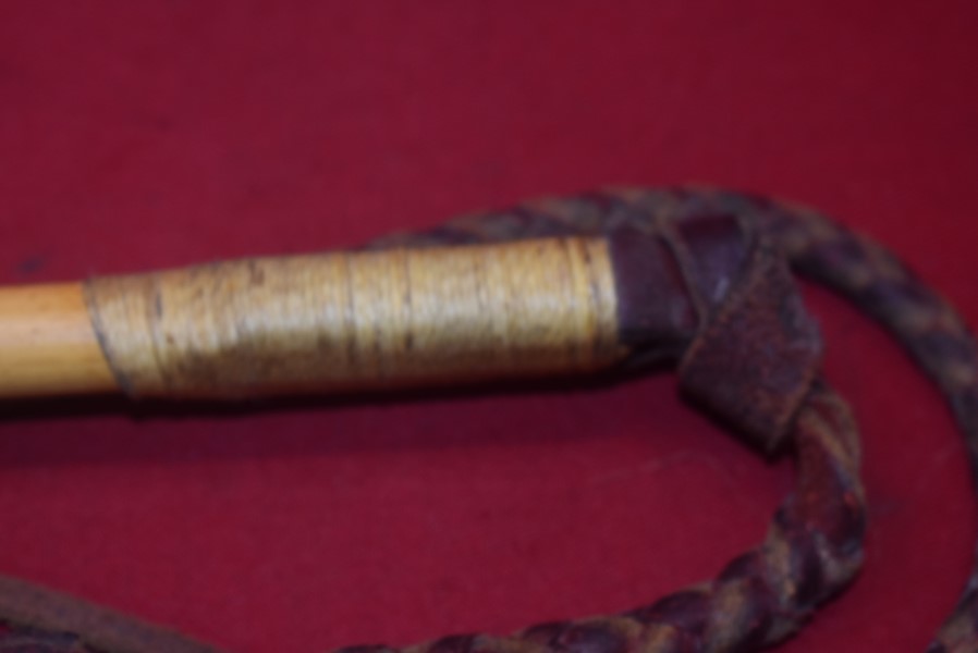 PLAITED LEATHER STOCK WHIP