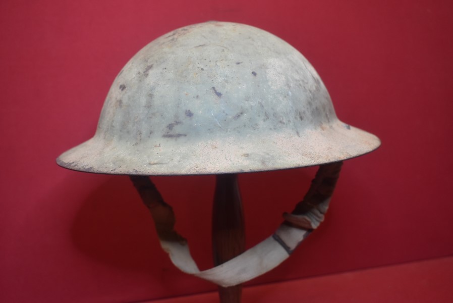 WW2 AUSTRALIAN ARMY RAW EDGE HELMET 1941-SOLD