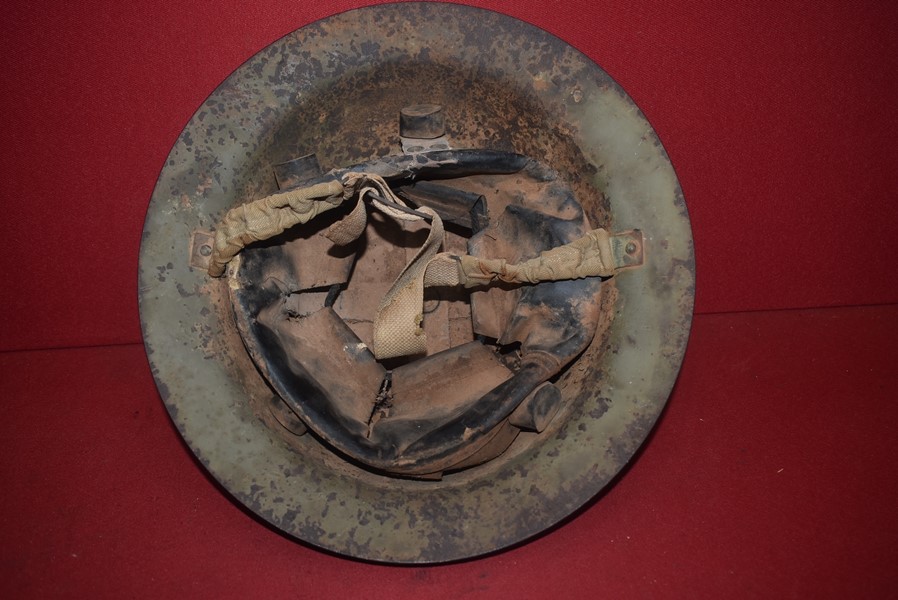 WW2 AUSTRALIAN ARMY RAW EDGE HELMET 1941-SOLD