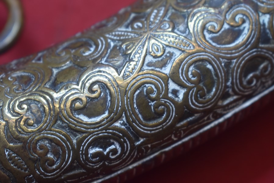 18th CENTURY ARAB/INDO PERSIAN POWDER HORN-SOLD