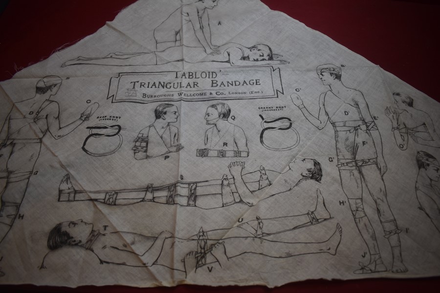 WW1-2 BRITISH ARMY TABLOID TRIANGULAR BANDAGE