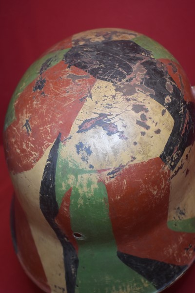 WW1 IMPERIAL GERMAN CAMO HELMET NO LINER.